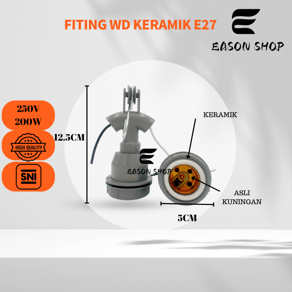 Jual Fiting Lampu wd e-27/fiting gantung e-27/fiting jalan / fitting gantung wd e27 keramik ...