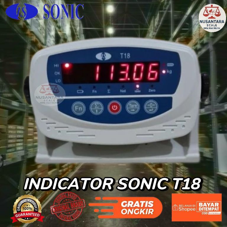 Jual Indicator Timbangan Digital SONIC T18 / Indikator Timbangan SONIC ...