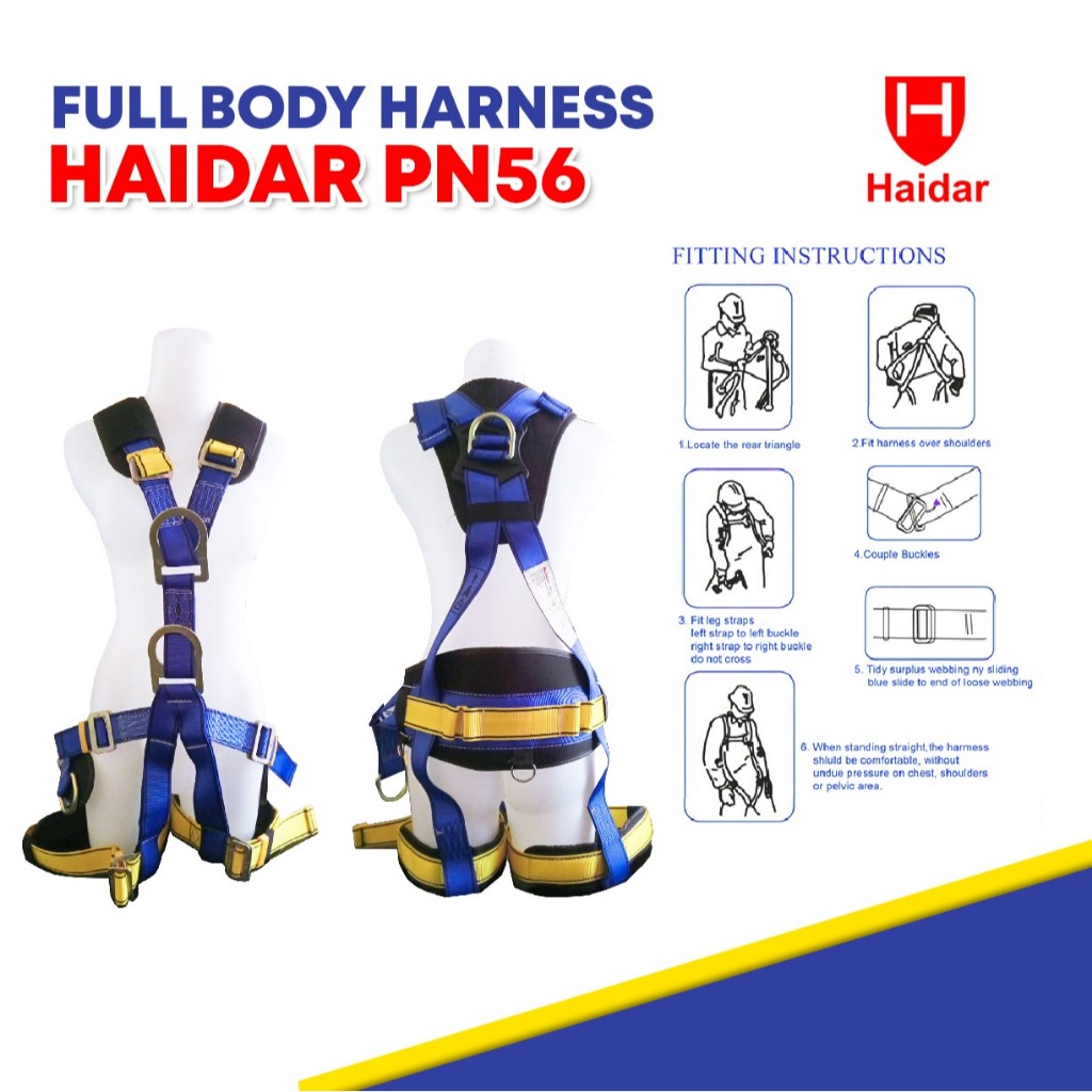 Jual Full Body Harness Haidar PN56 ( 5 D Ring ) | Shopee Indonesia