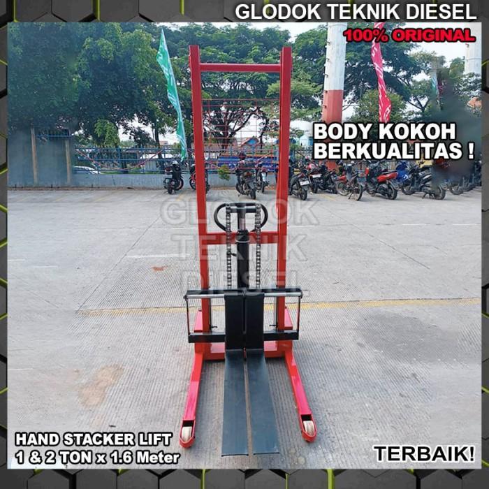 Jual HAND STACKER 2 TON HAND LIFT 2000 KG HAND FORKLIFT PALLET MANUAL 2 ...