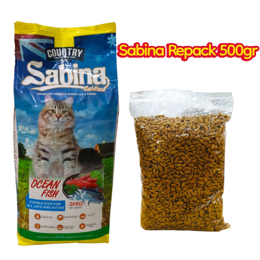 Jual sabina / sabrina repack 500gr- makanan kucing semua usia | Shopee ...