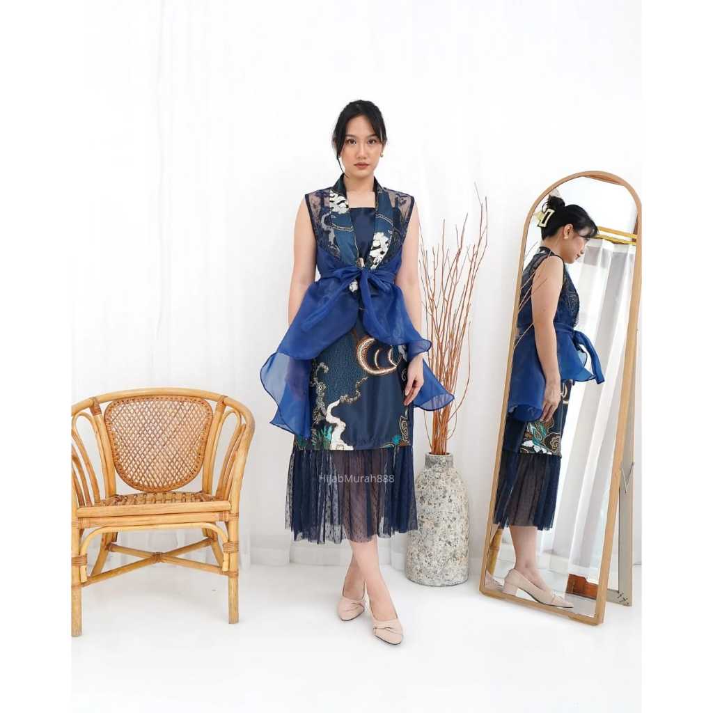 Jual REALPIC Dress Batik Meitha 2in1 2 Ukuran M & L Fashion Pakaian ...