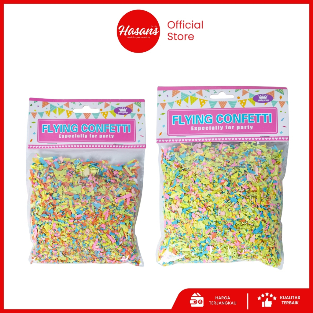 Jual Confetti Taburan Kertas / Kertas Confetti / Flying Confetti Ulang ...