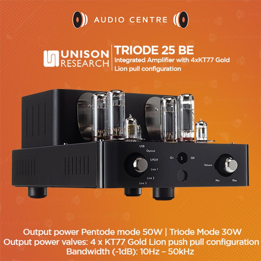 Jual Unison Research TRIODE 25 Black Edition TRIODE25 BE Integrated Tube Amplifier with 4 x KT77 ...