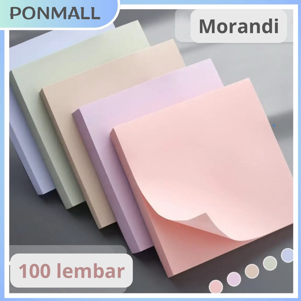 Jual Sticky Notes Morandi 100 lembar Sticky Notes 76x76cm Kertas ...