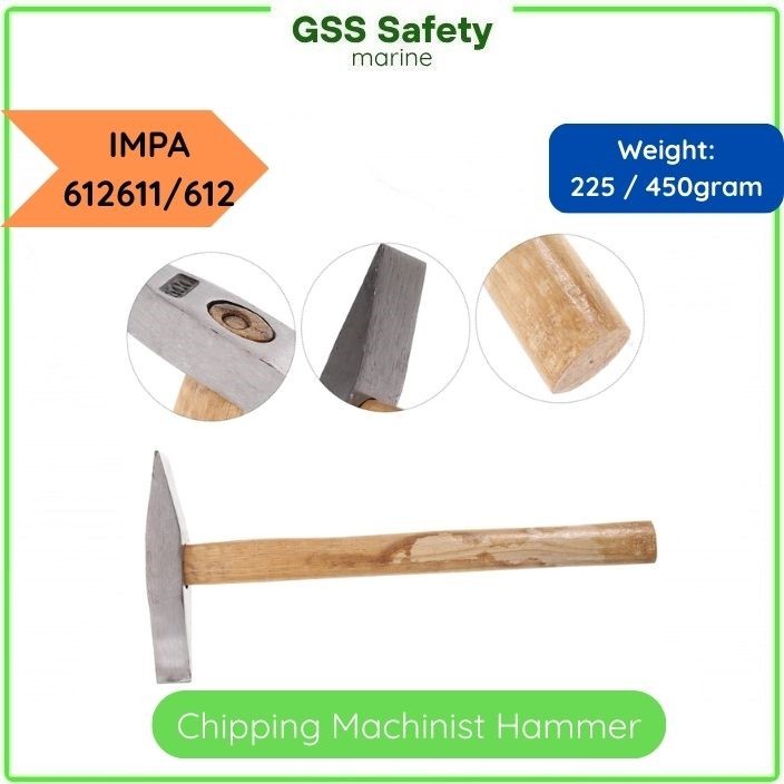 Jual Palu Chipping Hammer Wooden Handle Machinist 225gr IMPA 612611 ...
