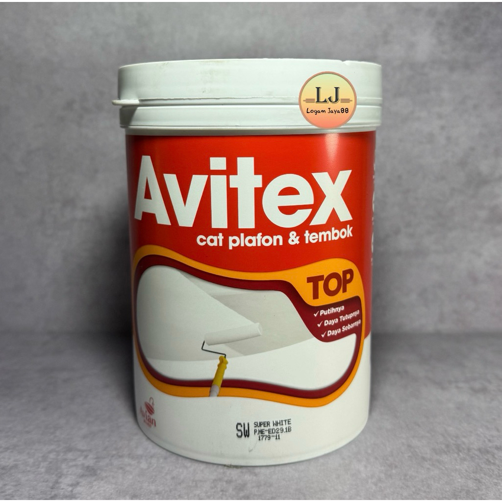 Jual Cat Tembok dan Plafon AVITEX Putih 1 Kg | Shopee Indonesia