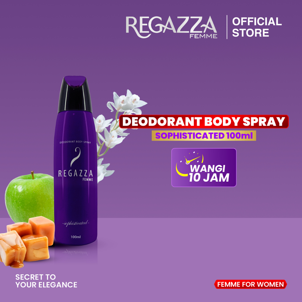Jual Regazza Femme Deodorant Body Spray Sophisticated (Violet, 100ml ...