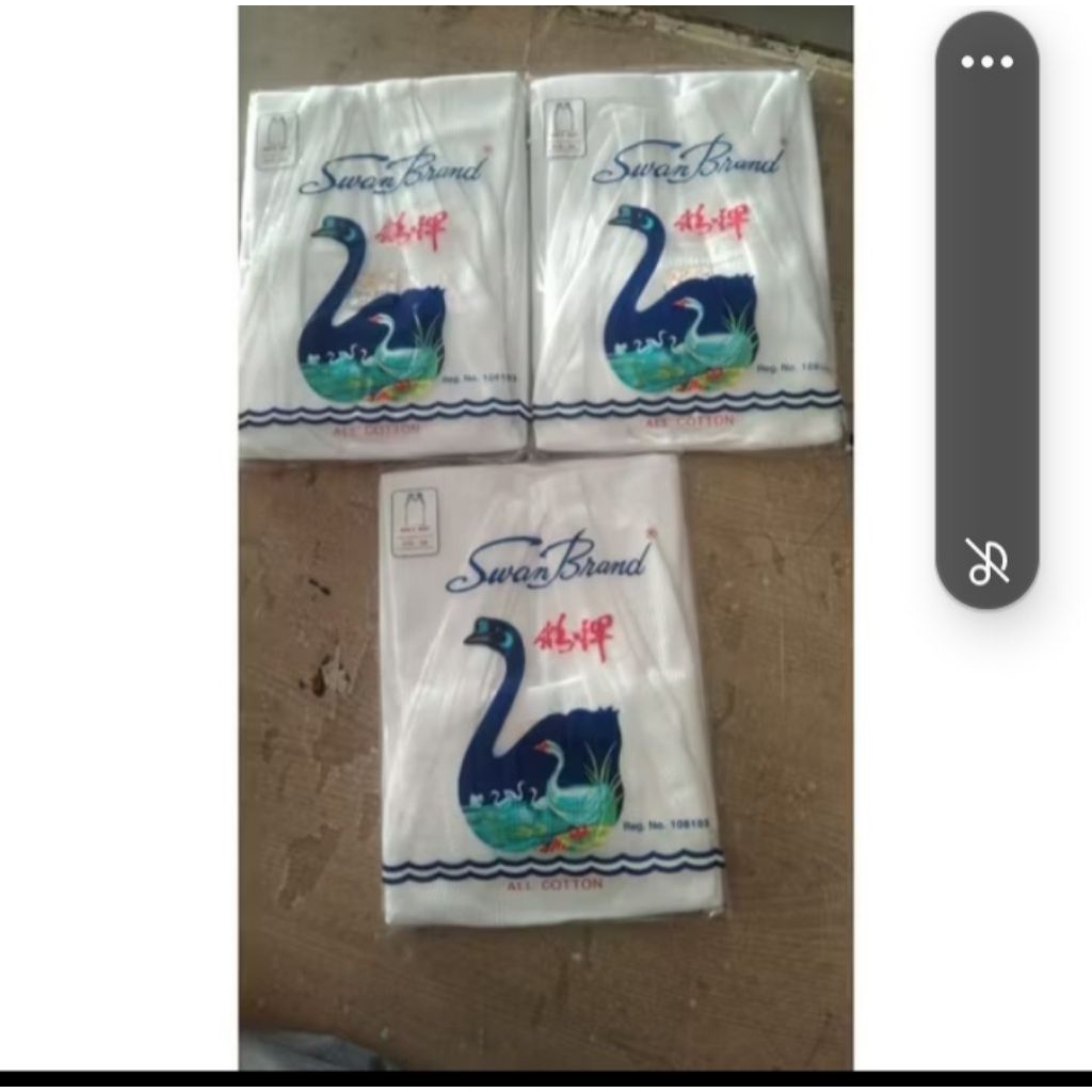 Jual OBRAL 3 PC KAOS SINGLET SWAN SALUR | Shopee Indonesia