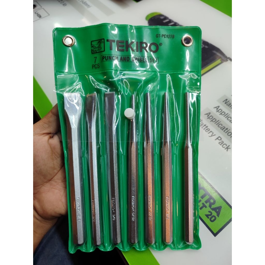 Jual tekiro pahat set 7 pcs / punch & chisel | Shopee Indonesia