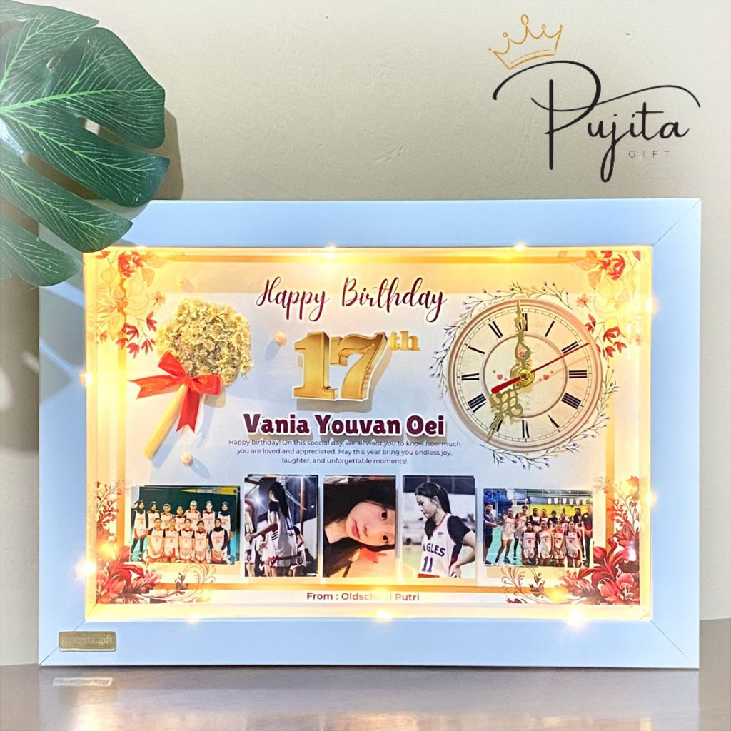 Jual Hadiah Unik Scrapframe Gift Bingkai Frame 3D Jam Ulang Tahun ...