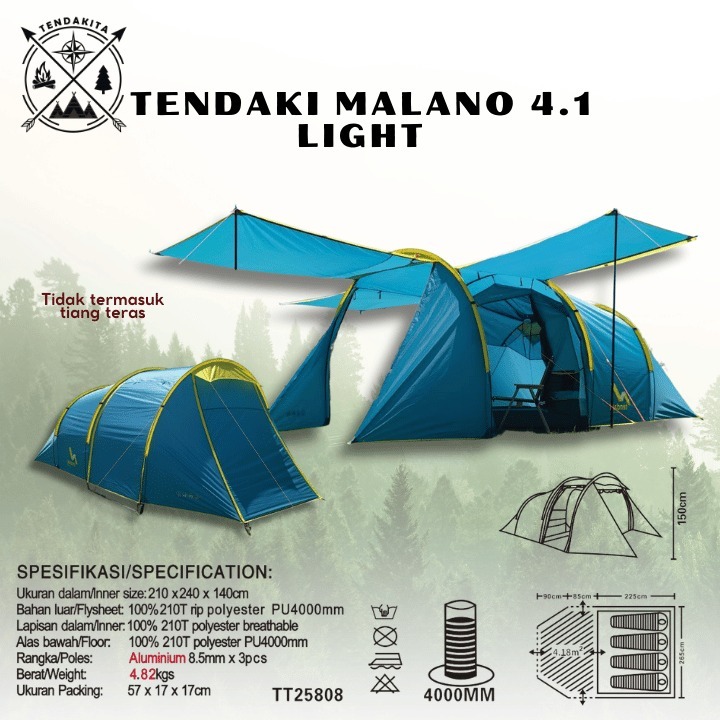 Jual TENDAKI MALANO 4.1 LIGHT MOLUCCAS 6 PRO | TENDA COOLWALK | TENDA ...