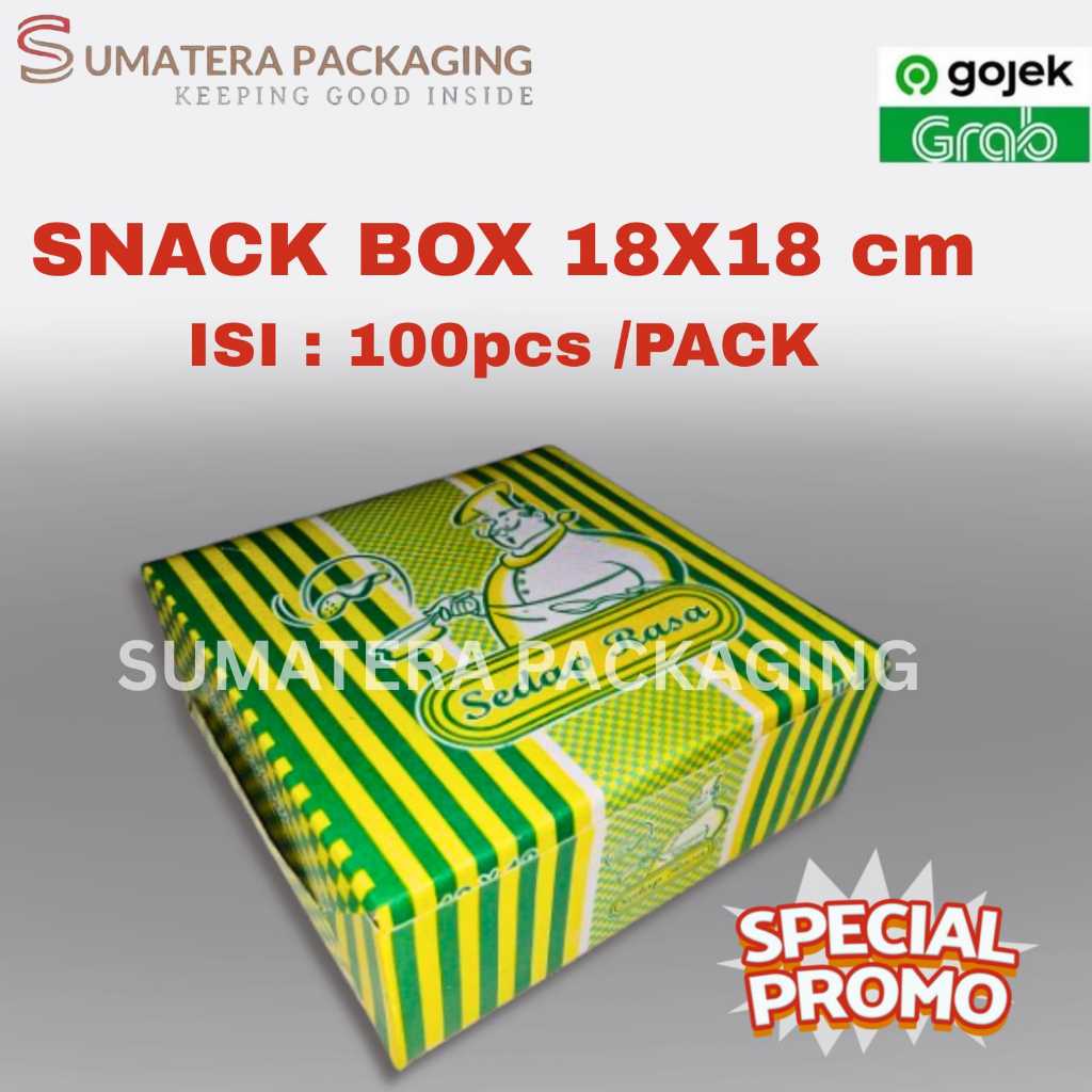 Jual BOX SNACK 18x18 MOTIF TEBAL 100 Pcs DUS KOTAK KUE HAJATAN CORAK ...