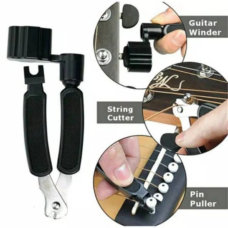 Jual Alat 3 in 1 Perawatan Gitar – String Winder, String Cutter, Pin ...