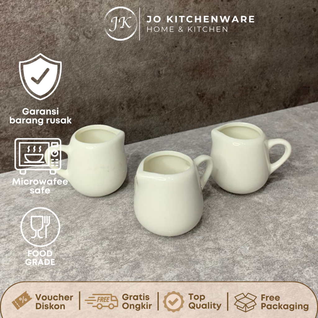 Jual SET 3 PCS Mini Creamer pot keramikPremium Diameter 4cm / tempat ...