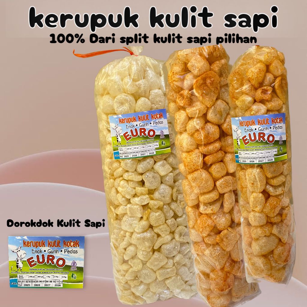 Jual CEMILAN 1 BALL KERUPUK KULIT SAPI ASLI ± 100GR DOROKDOK KILOAN ...