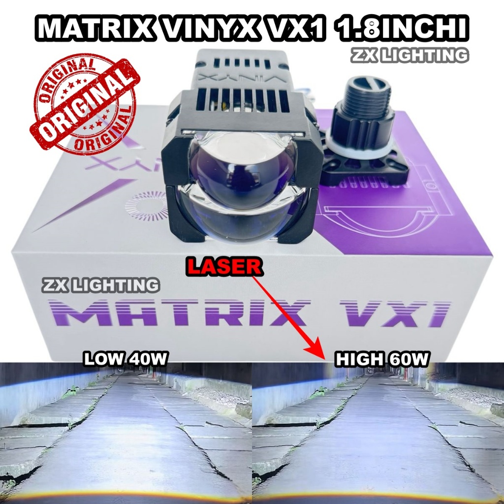 Jual Original biled vinyx matri vx1 1.8inchi type laser motor dan mobil ...