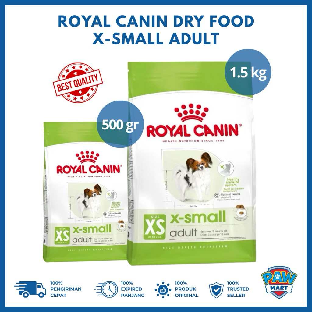 Jual Royal Canin X-Small Adult (500gr & 1.5kg) - RC Dog XSmall Extra ...