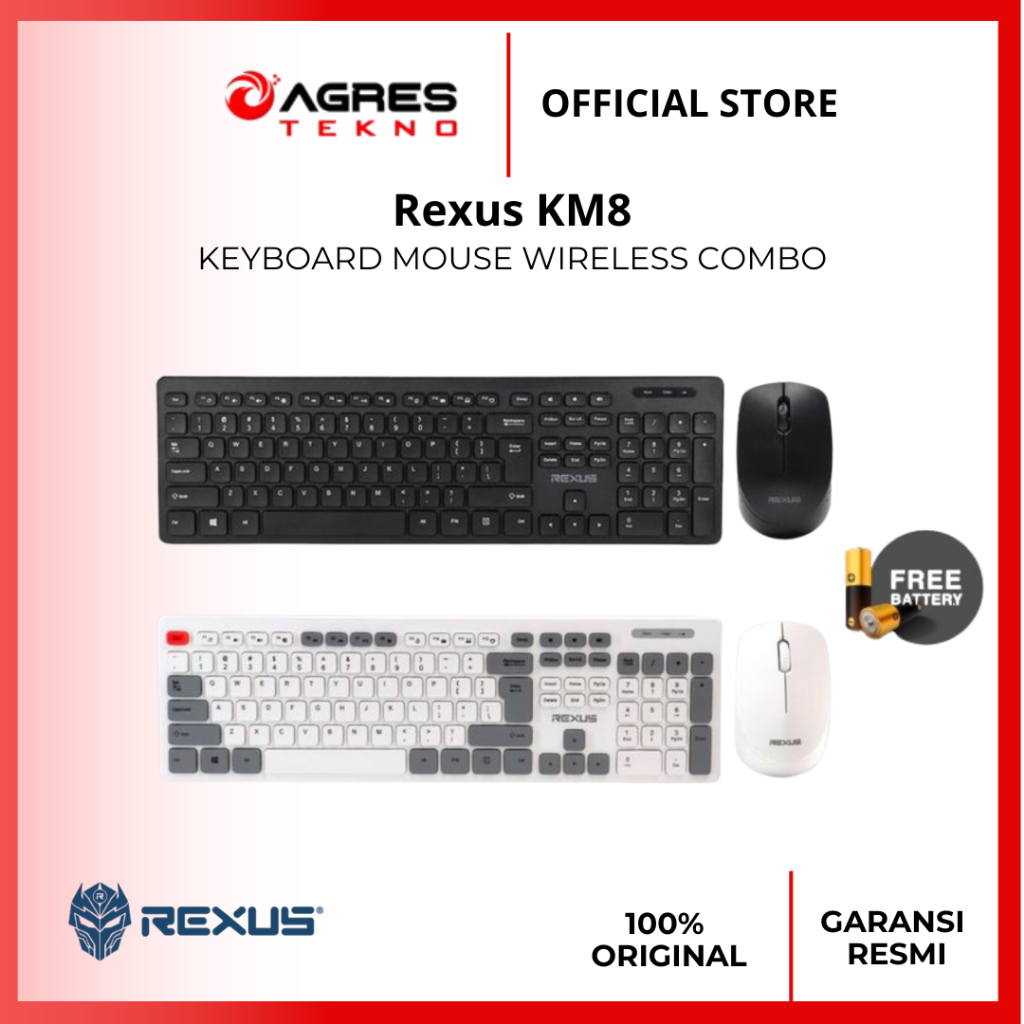 Jual Rexus KM8 Keyboard Mouse Wireless Combo Rexus RX KM 8 | Shopee ...