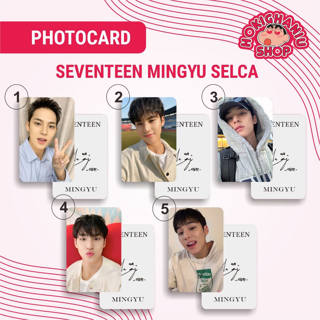 Jual Photocard Seventeen Selca Mingyu Wonwoo DK Unnofficial Premium ...