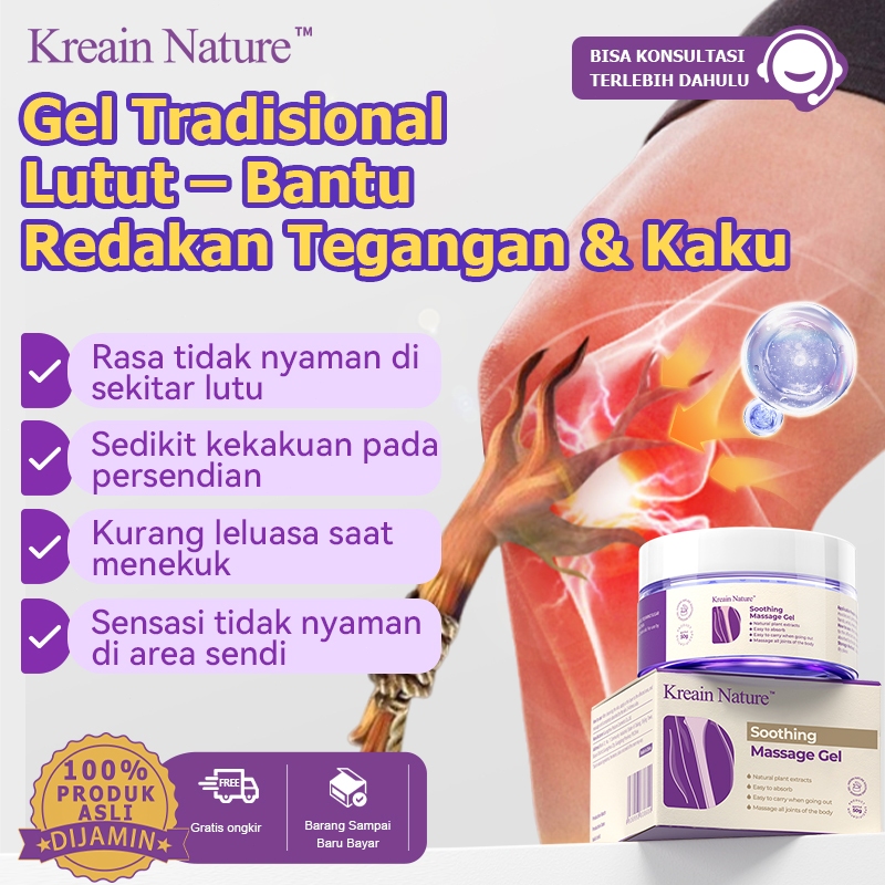 Jual Kreain Nature Gel Herbal Lutut – Nyaman untuk Area Sendi, Sensasi ...