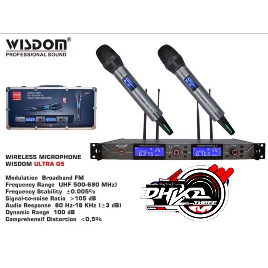 Jual MIC WIRELLES WISDOM Q5 ULTRA / Mic Wisdom Wirelles Q5 Ultra ...