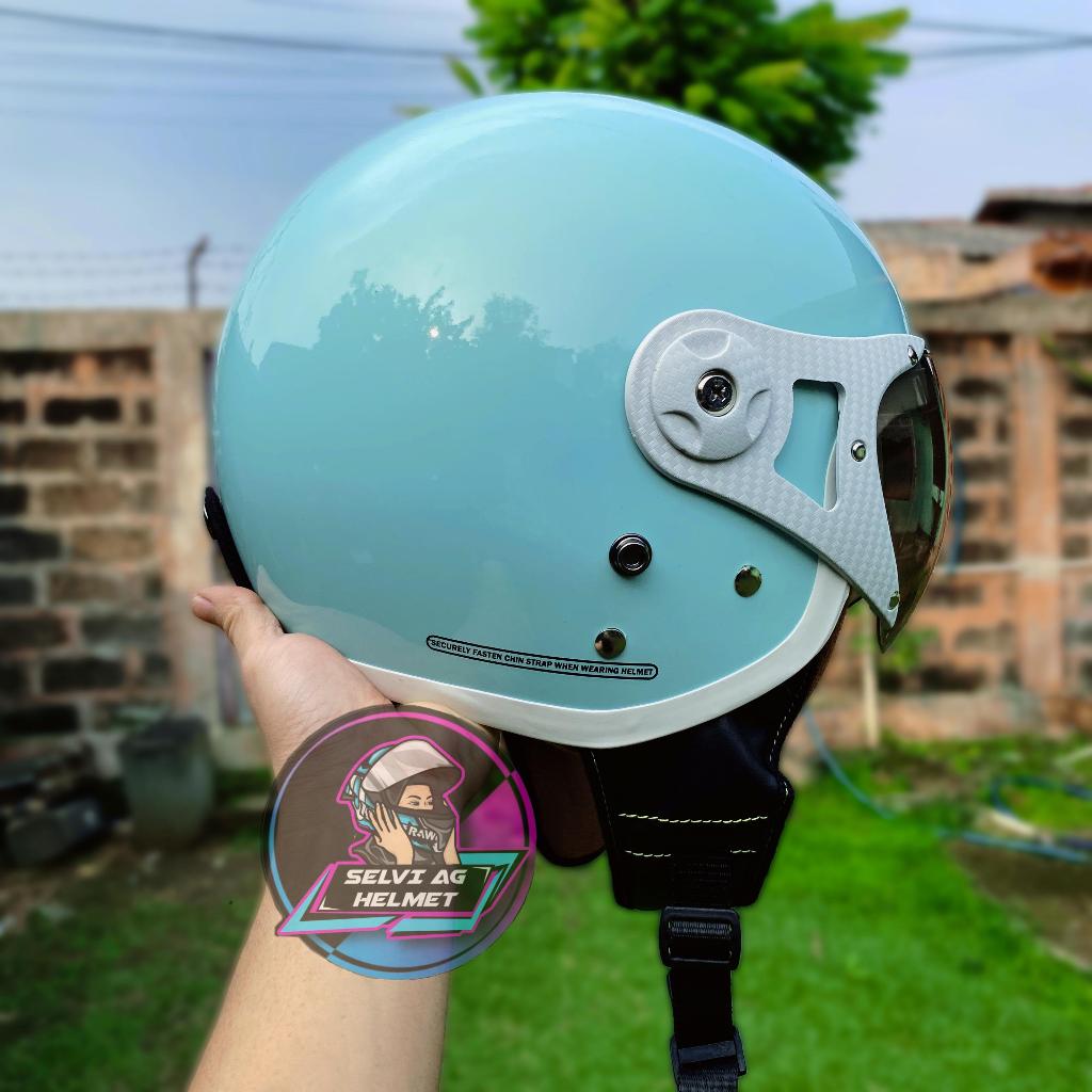 Jual MLA HIJAB HELM MLA RETRO HOIJAB TERBARU HELM WANITA HIJAB SNI KACA ...
