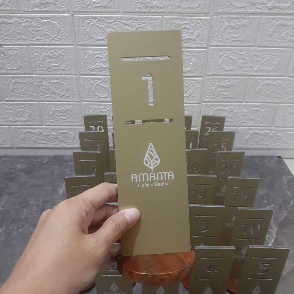 Jual Nomor Meja ACP 20cm Standing Tag Penanda Meja Resto Cafe | Shopee ...