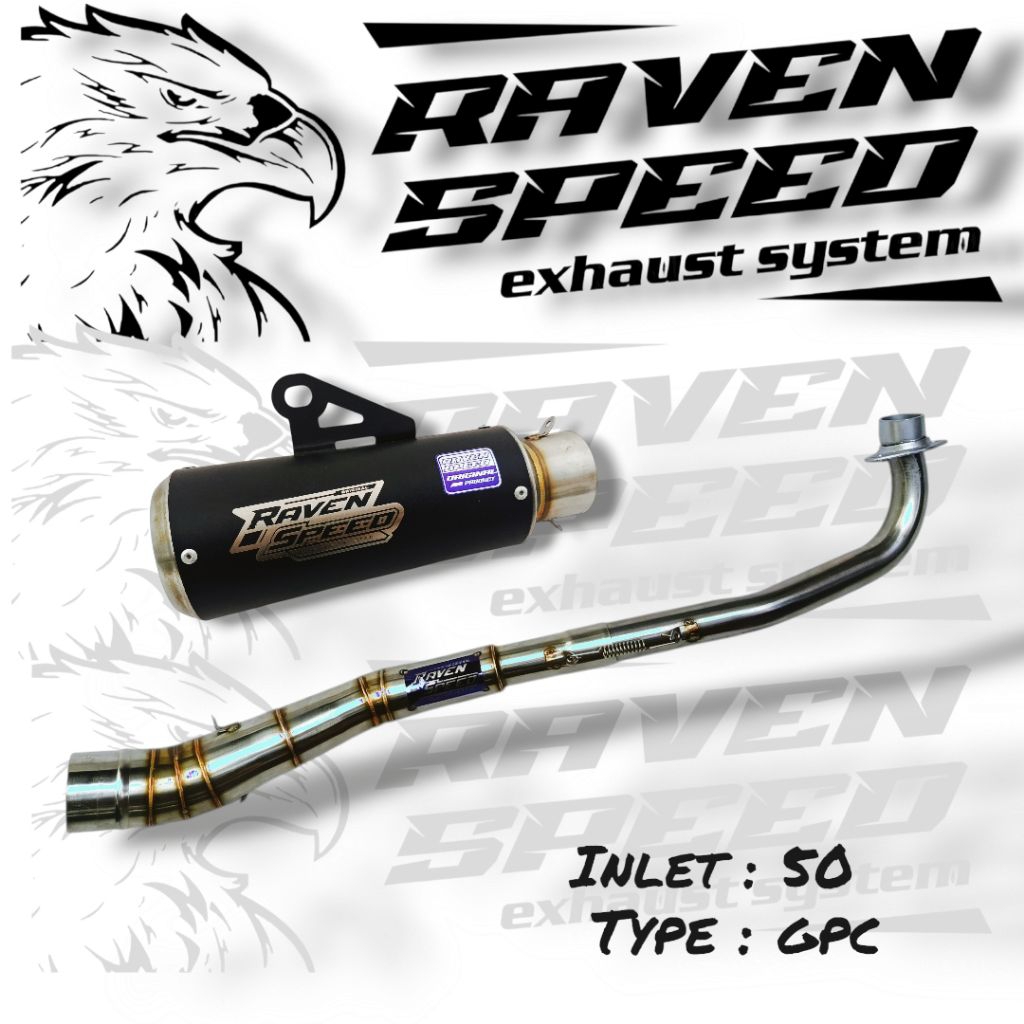 Jual Full System Kenalpot Racing Gp1 Supra Ori Raven Speed short black ...