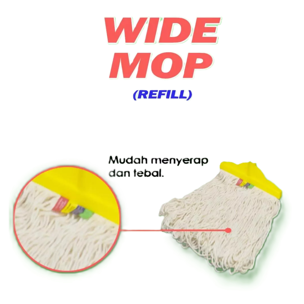 Jual REFILL WIDE MOP KAIN PEL LEBAR COCOK UNTUK LANTAI YANG LUAS CLEAN ...