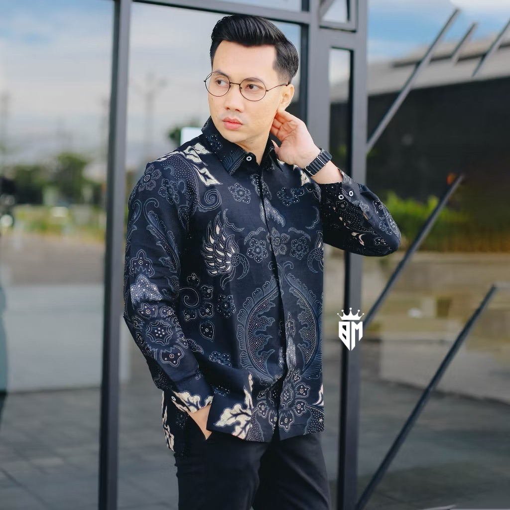 Jual BMAYSTORE - MAHKOTA Kemeja Batik Pria Slim Fit Laskala Premium ...