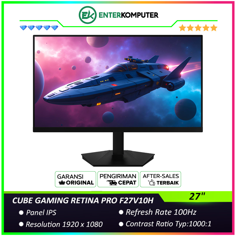 Jual CUBE GAMING RETINA PRO F27V10H 27" FHD IPS Frameless 100Hz Gaming ...