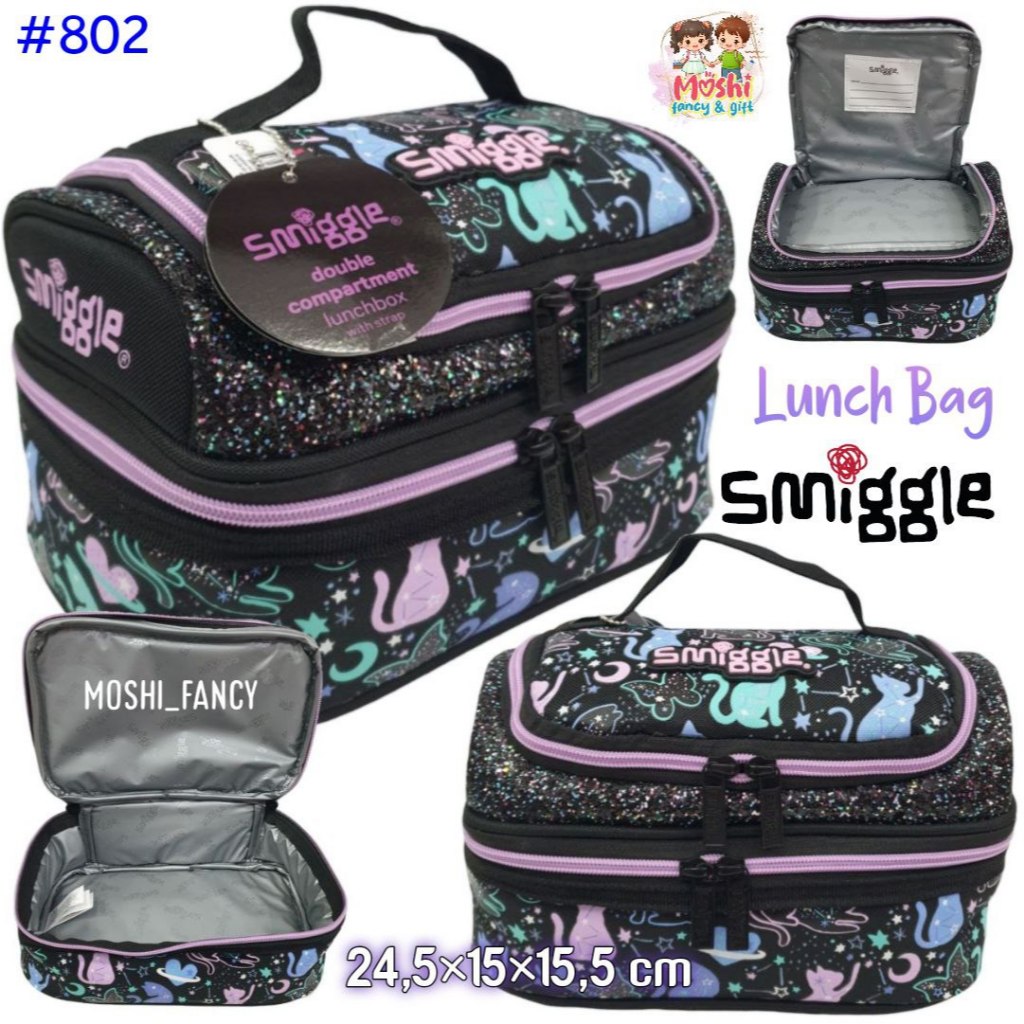 Jual Lunch Bag Smiggle Double Decker Impor Smiggle Starry Cat / Lunch ...