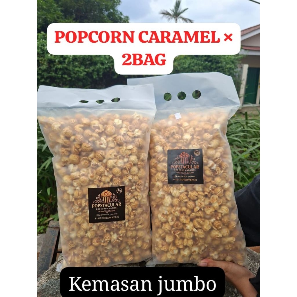 Jual POPCORN CARAMEL X 2 BAG JUMBO 500 GRM | Shopee Indonesia