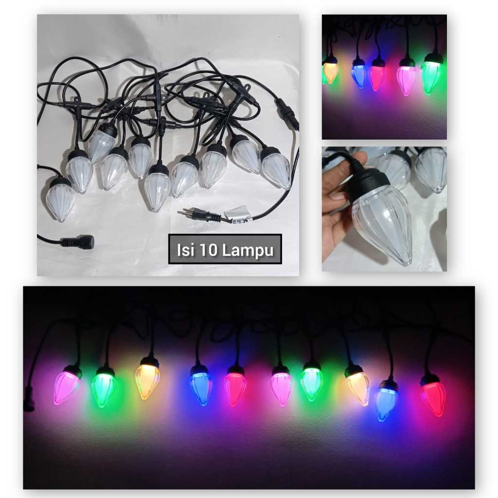 Jual Lampu Dekorasi LED String Light Warna-Warni 5 Meter Isi 10 Lampu ...