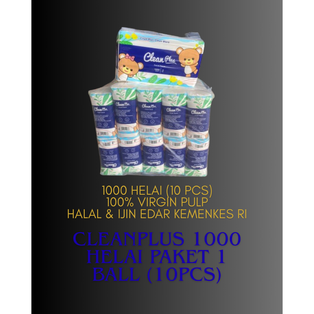 Jual TISU CLEANPLUS 1000 HELAI 1 BALL (10PCS) | Shopee Indonesia