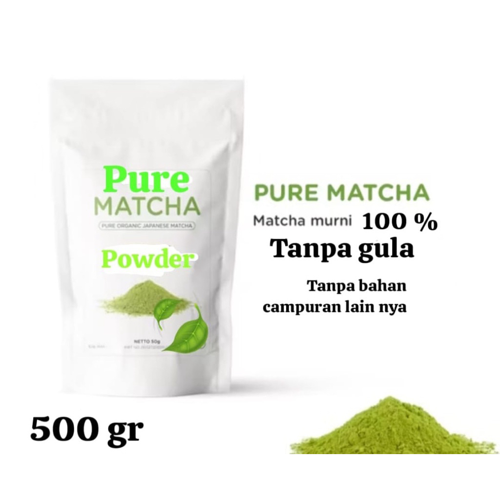 Jual Pure Matcha Powder 500gr - 100%Bubuk Matcha Premium Japan | Shopee ...