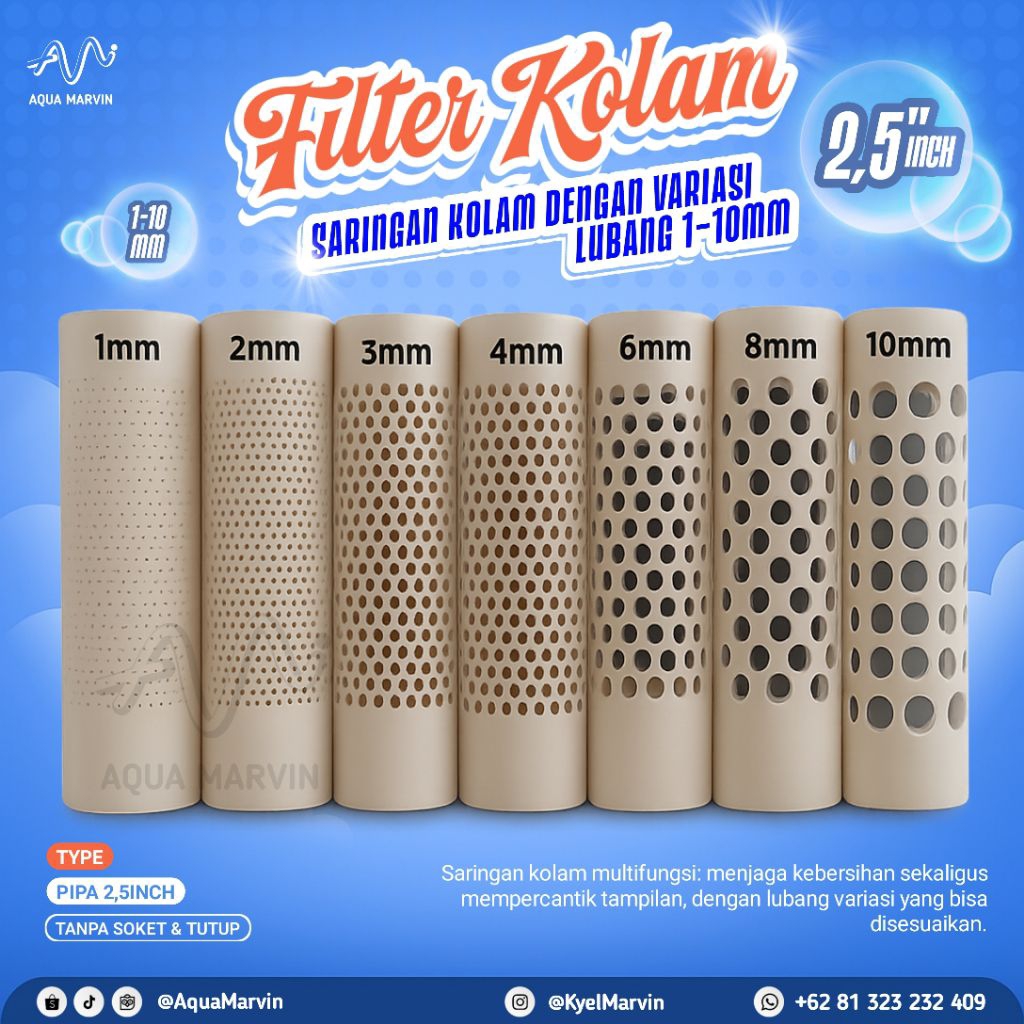 Jual Filter Pipa PVC 2,5 Inch (Tanpa Socket & Tutup) – Tabung Saringan ...