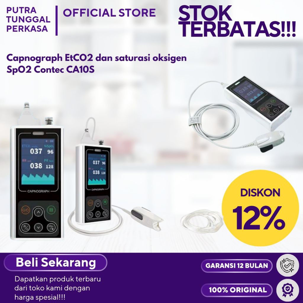 Jual Capnograph EtCO2 dan saturasi oksigen SpO2 Contec CA10S | Shopee ...