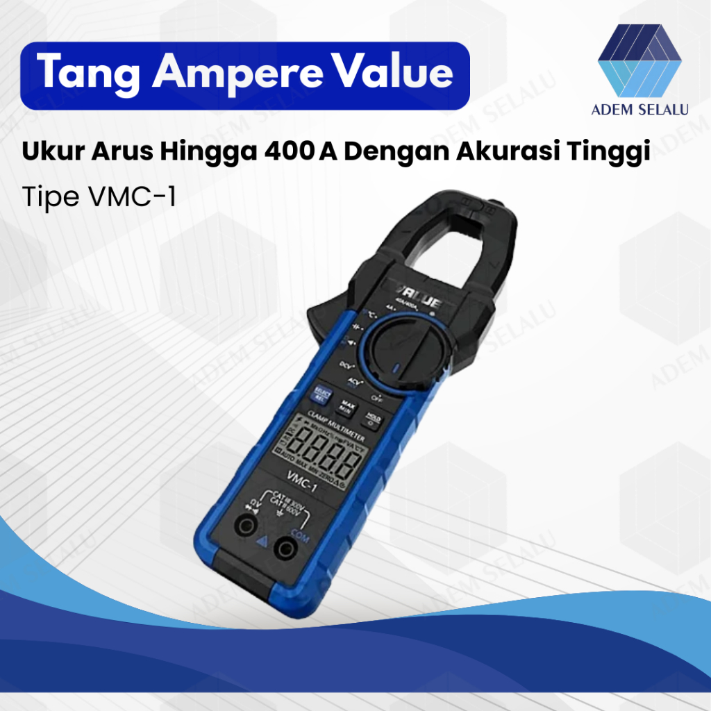 Jual Tang Ampere Digital Value VMC-1 | Amper Clamp Meter ACV DCV Kecil ...