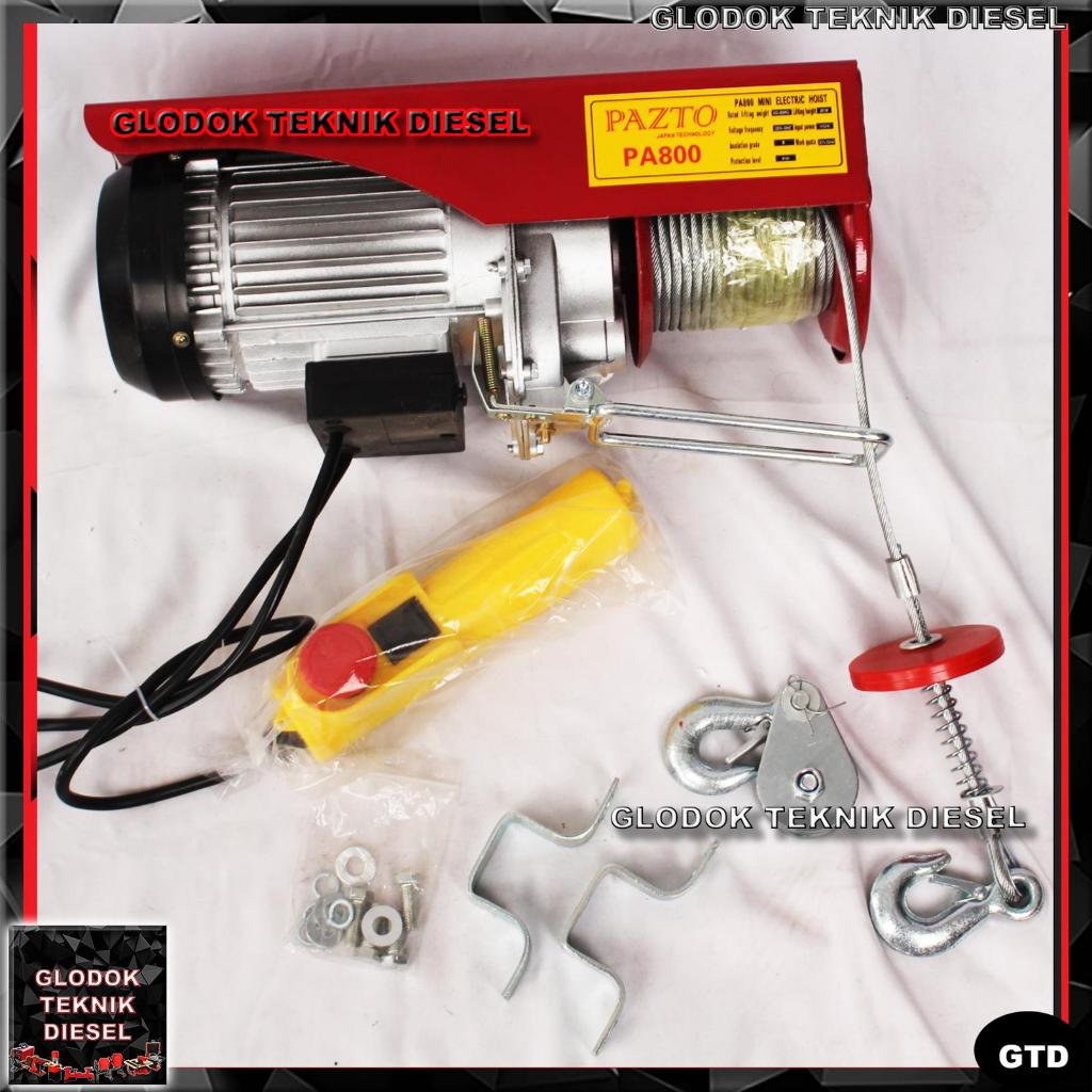 Jual MINI ELECTRIC HOIST 800 KG 12 M TAKEL LISTRIK PA 800 A ROPE HOIST ...