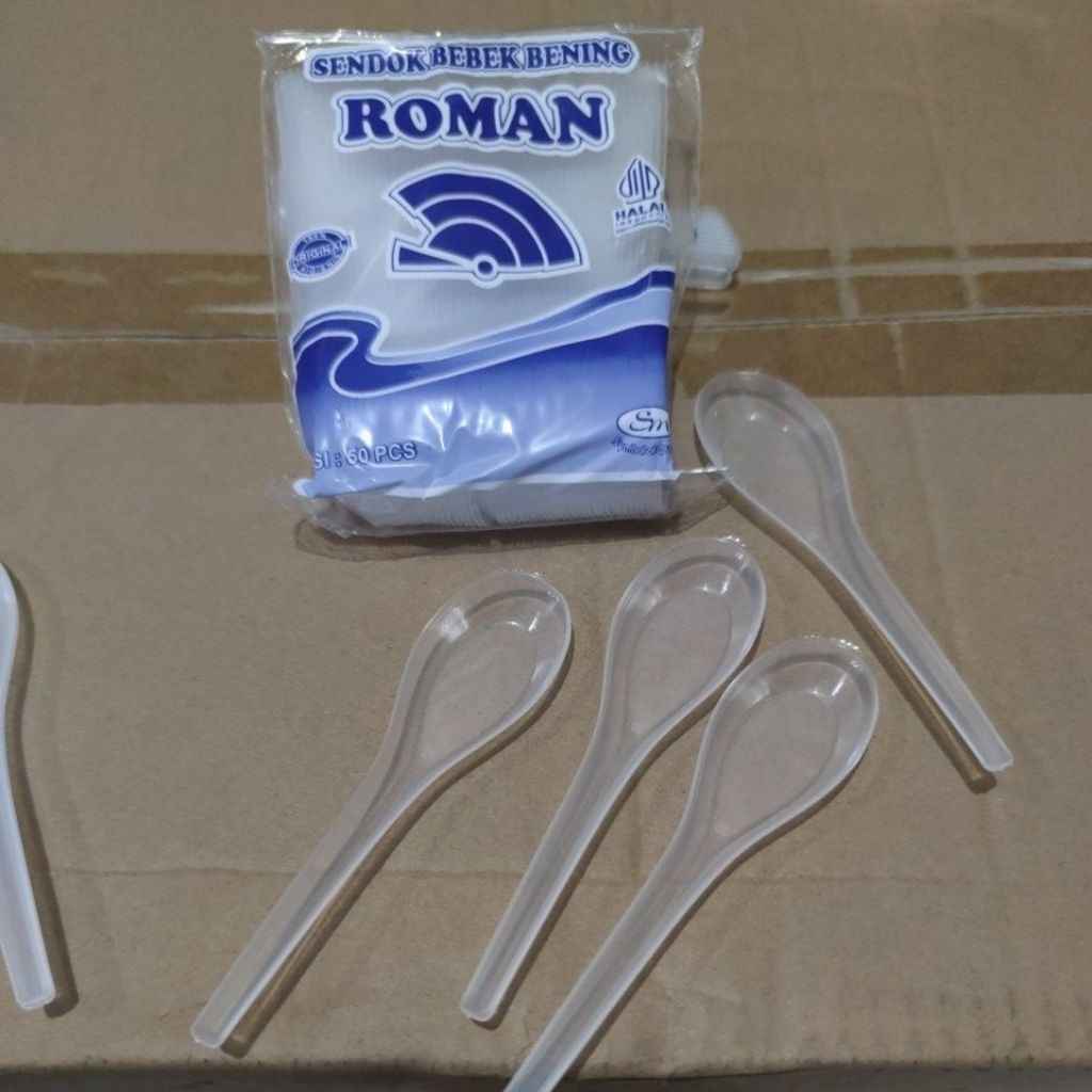 Jual Sendok Bebek Bening Roman isi 50 pcs | Shopee Indonesia