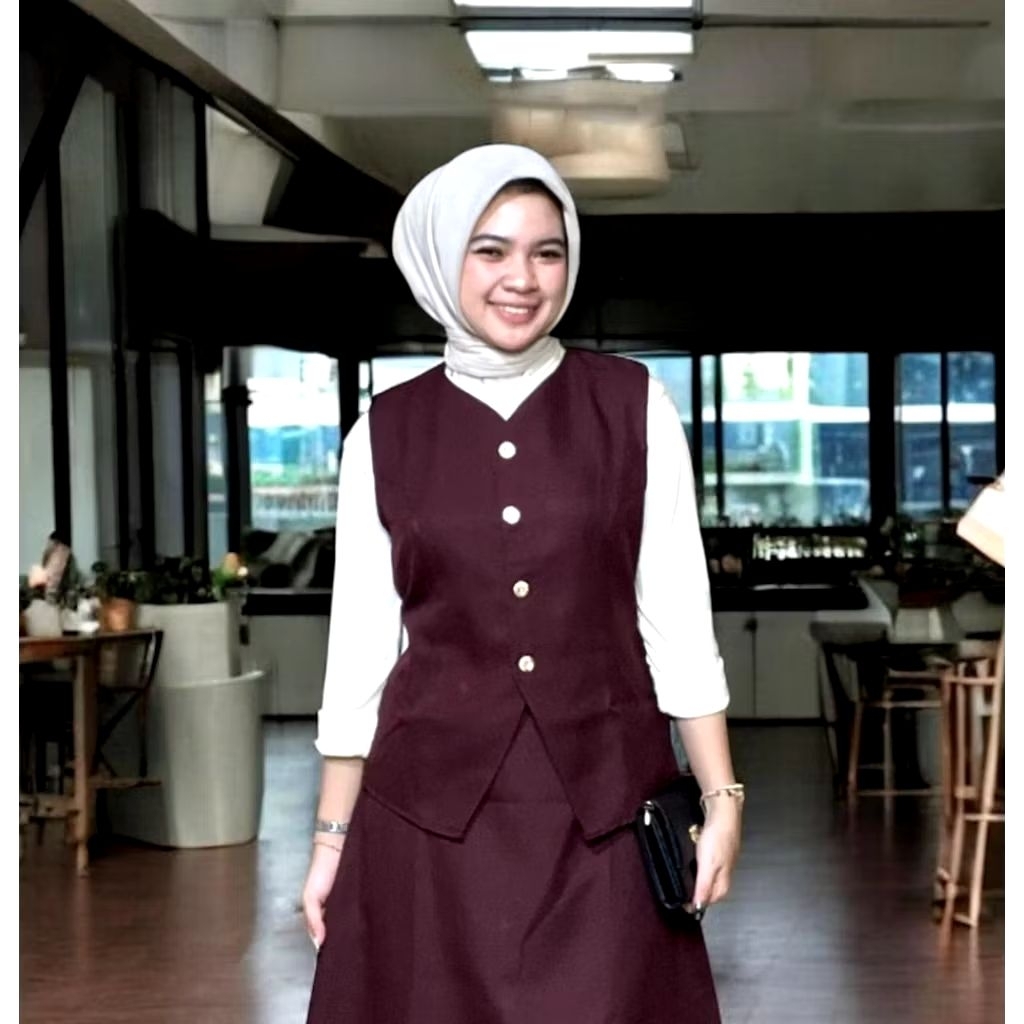 Jual Easy Vest - Vest Rompi Wanita Full Kancing Matt Katun Adem ...