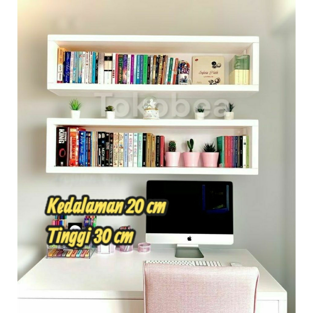 Jual RAK BUKU / RAK DEKORASI / RAK GANTUNG LEBAR 20 CM | Shopee Indonesia