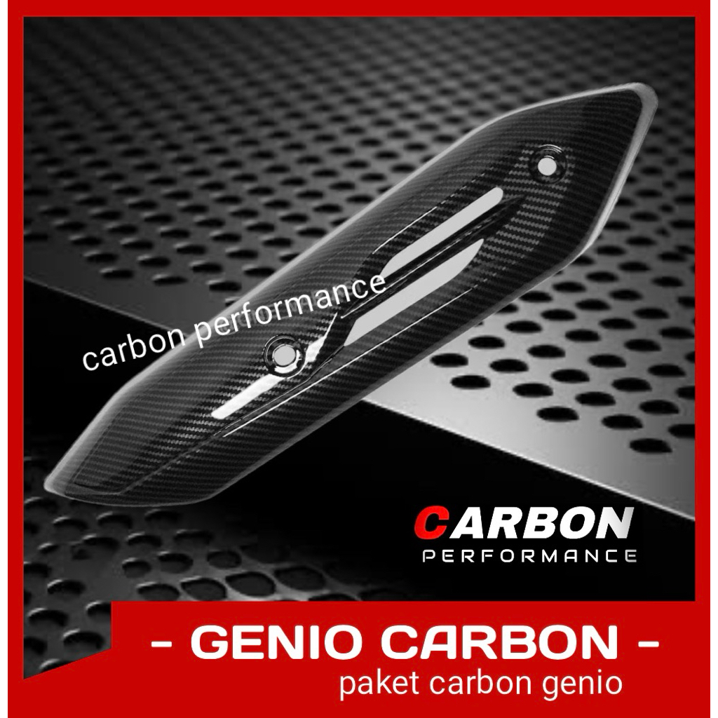 Jual TUTUP KNALPOT GENIO CARBON ️tutup knalpot Genio carbon / tameng ...