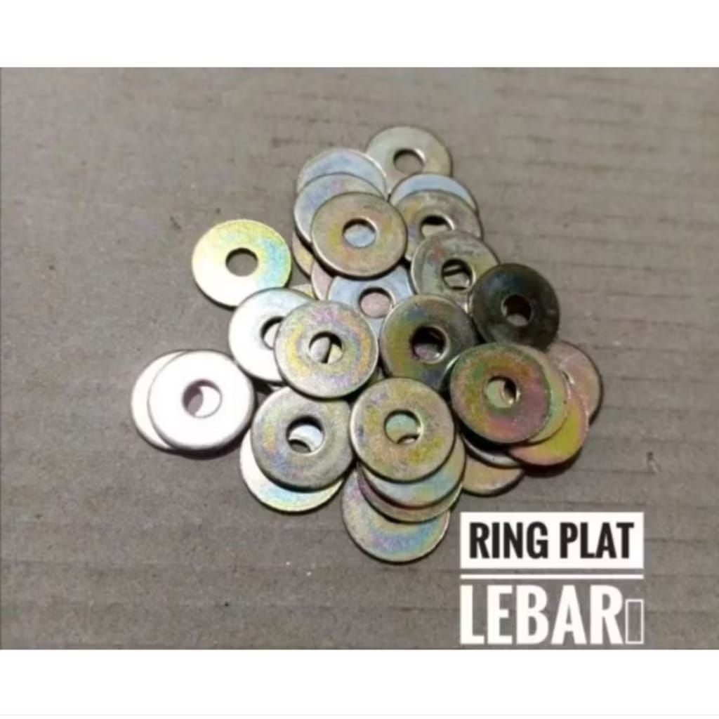 Jual ring plat WP lebar m6x20x1 kuning paket (100pcs) | Shopee Indonesia