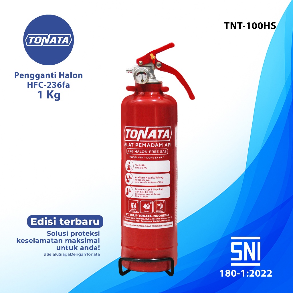 Jual Tonata APAR Clean Agent Eco Liquid Gas Set Komplit 1Kg | Shopee ...