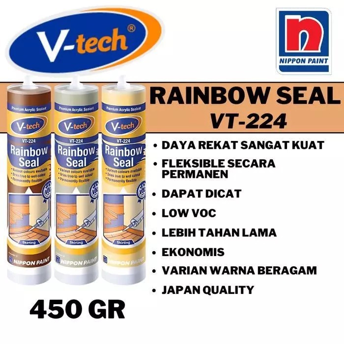 Jual Lem Sealant Premium akrilik V-tech VT-224 Rainbow Seal | Shopee ...
