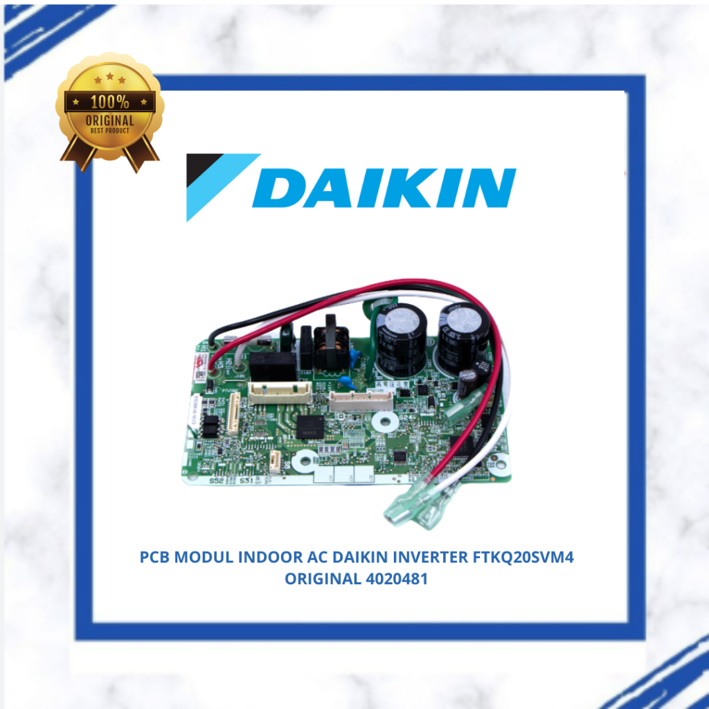 Jual PCB MODUL INDOOR AC DAIKIN INVERTER FTKQ20SVM4 ORIGINAL 4020481 ...