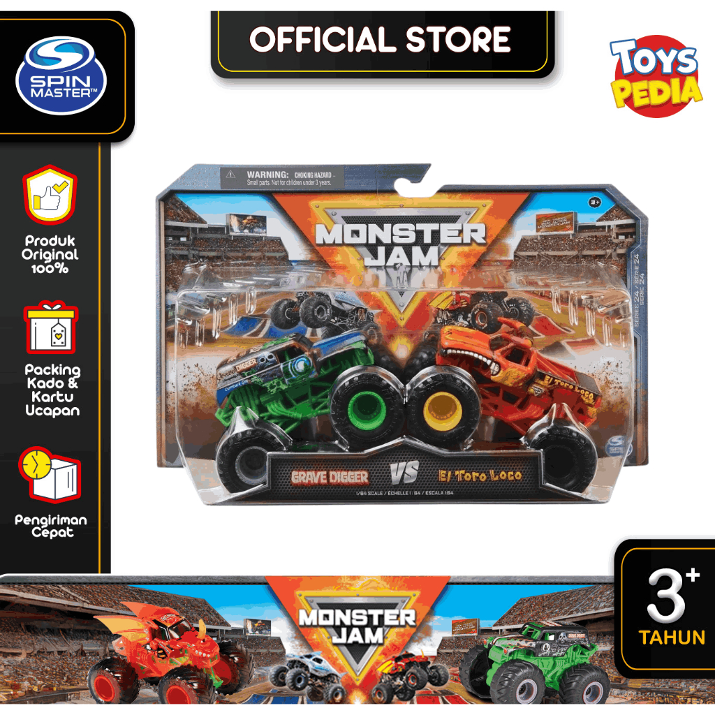 Jual Mainan Mobil Monster Jam Vehicle 2 Pack | Shopee Indonesia